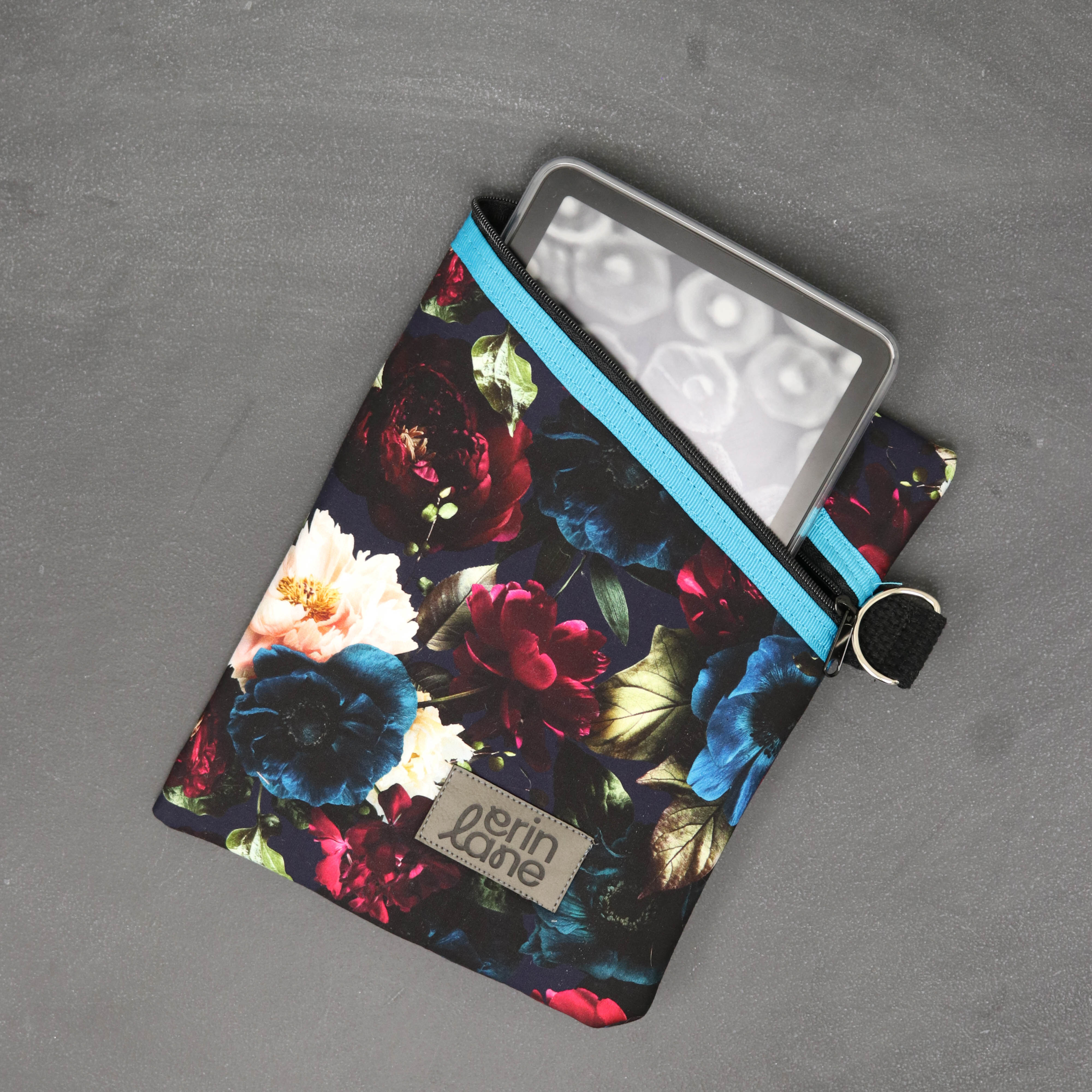 Padded E-Reader Sleeve with Key Clip – Fits Kindle and Small Tablets ...