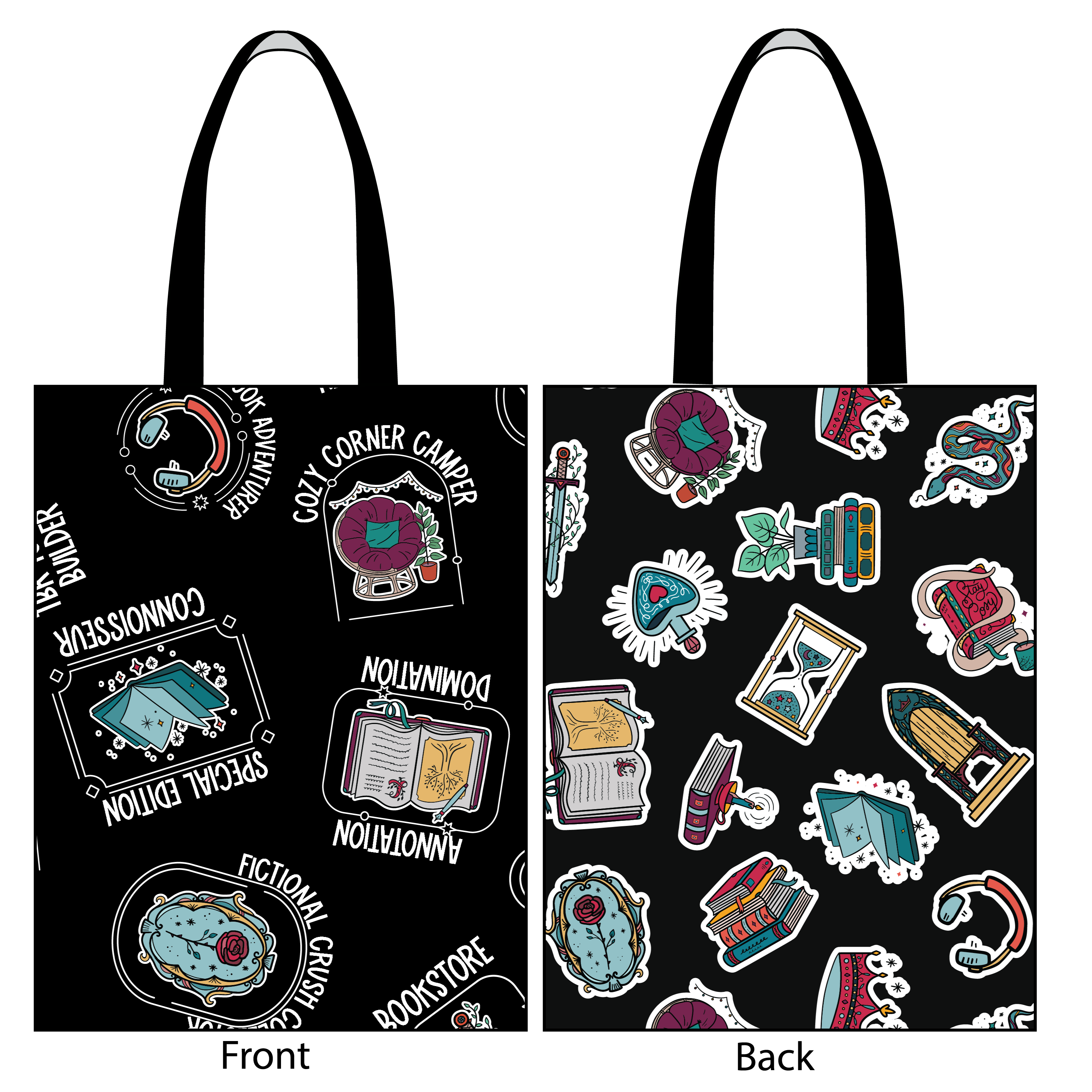 Archive Tote – Foldable Library & Market Shoulder Bag – Erin.Lane Bags