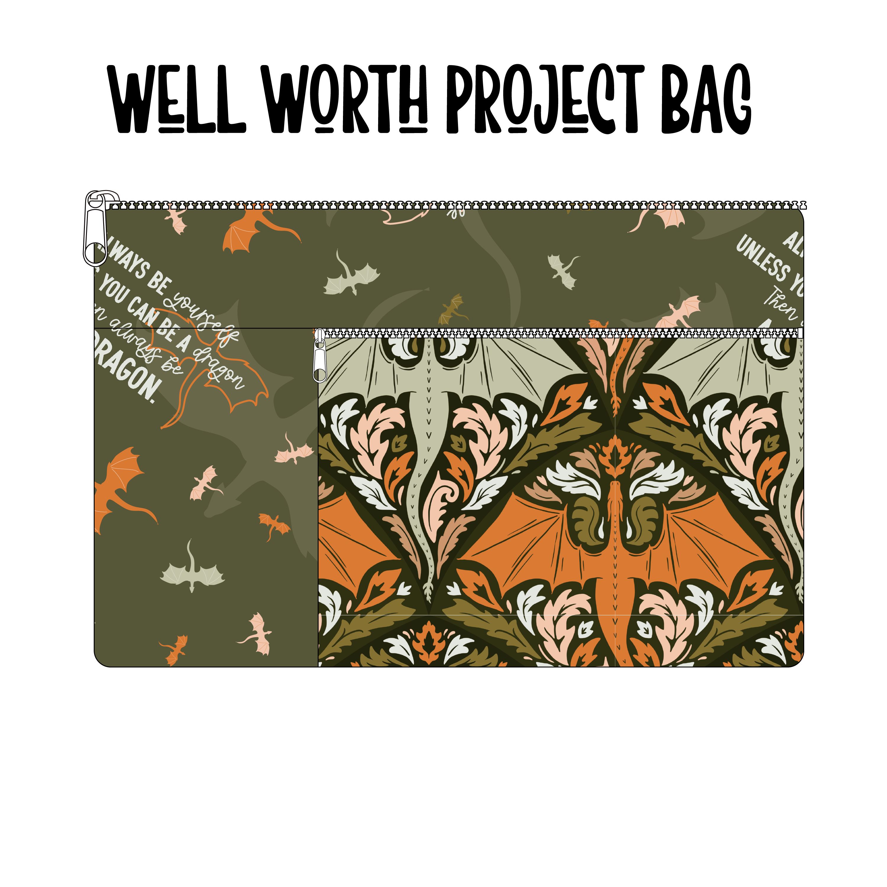 Well Worth It Project Bag – Knitting & Crochet Project Bag – Erin.Lane Bags