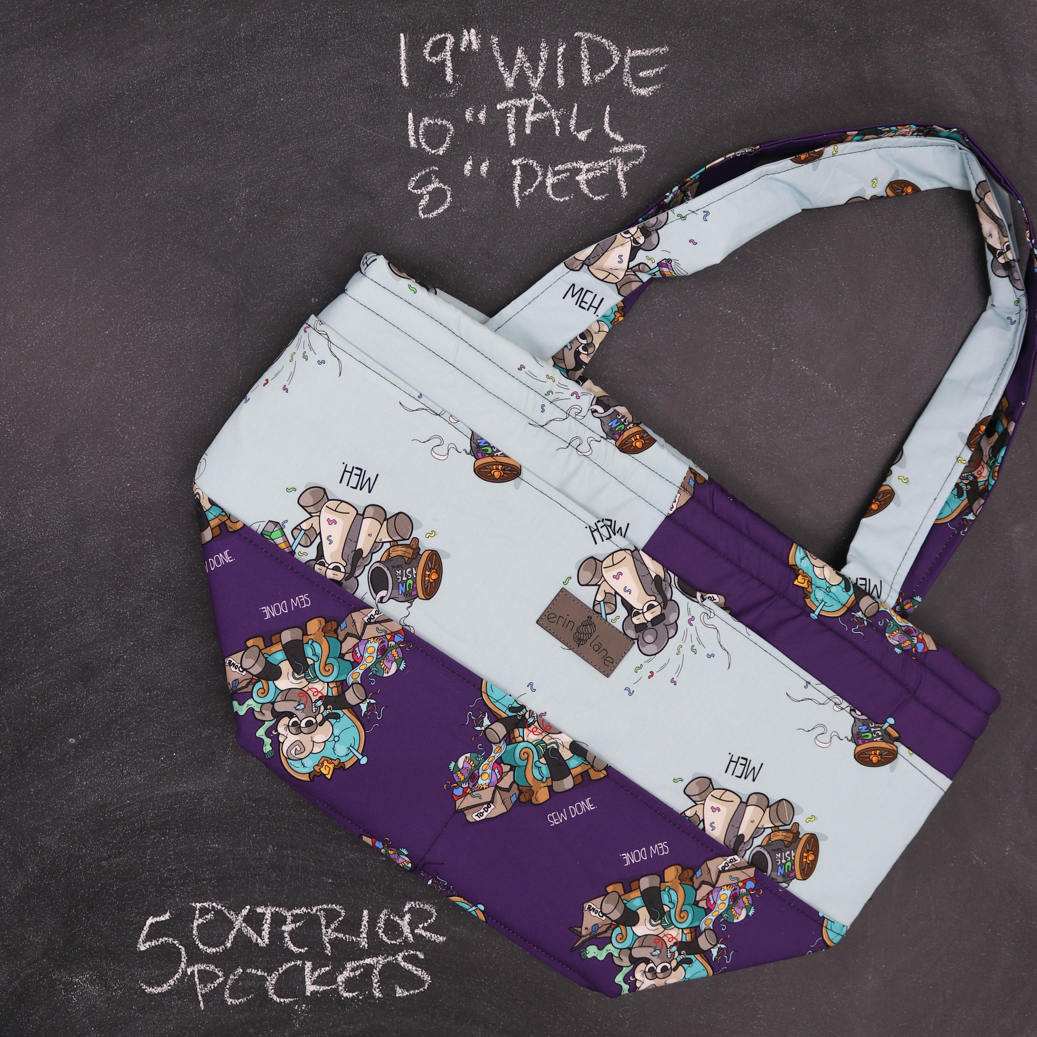 Barrel Tote Bag - Knitting and Crochet Tote Bag - Erin.Lane Bags